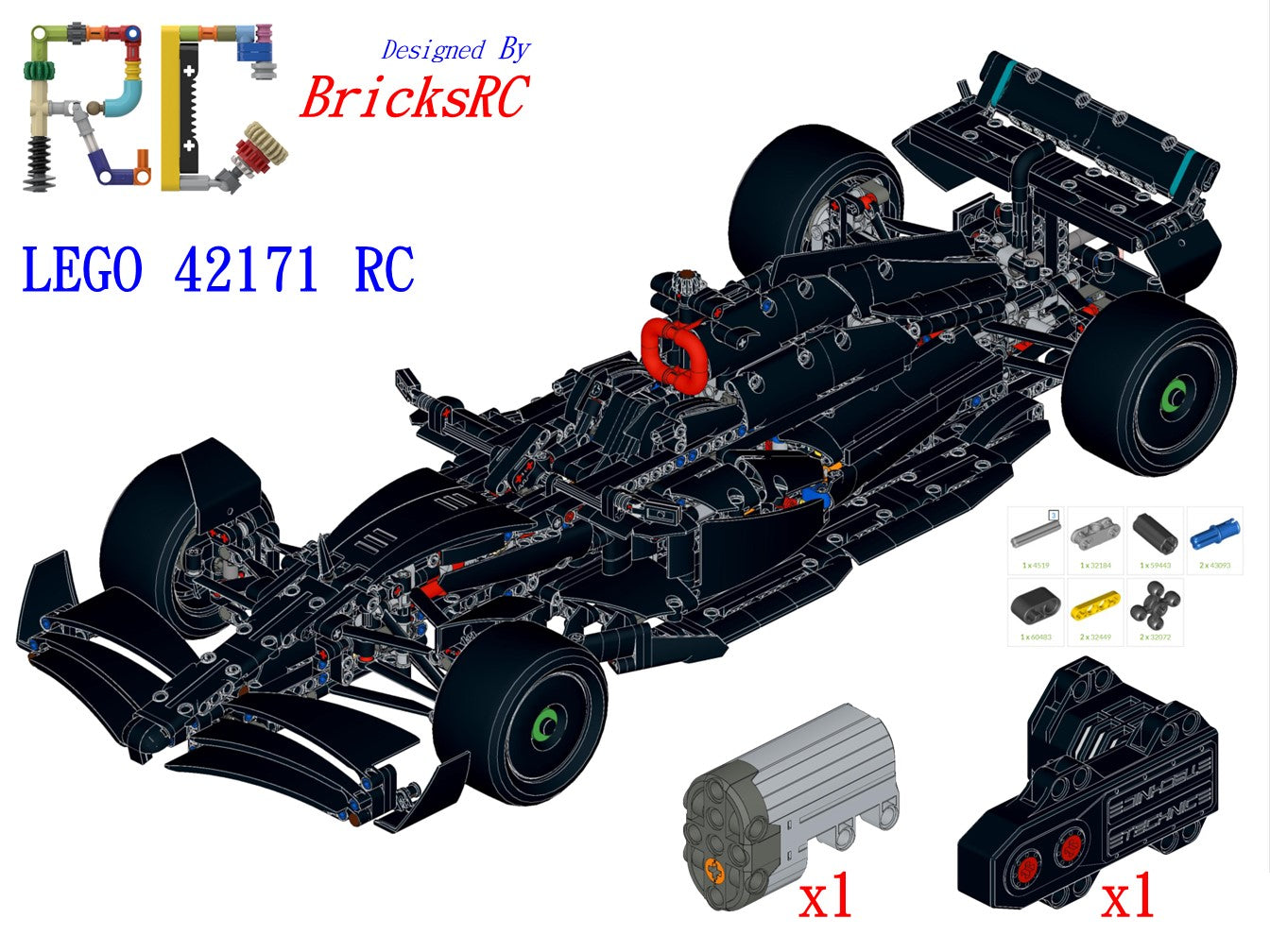[Instructions] Motorize LEGO 42171 F1 (Buggy Motor Driving) – WW Bricks Studio Official Store