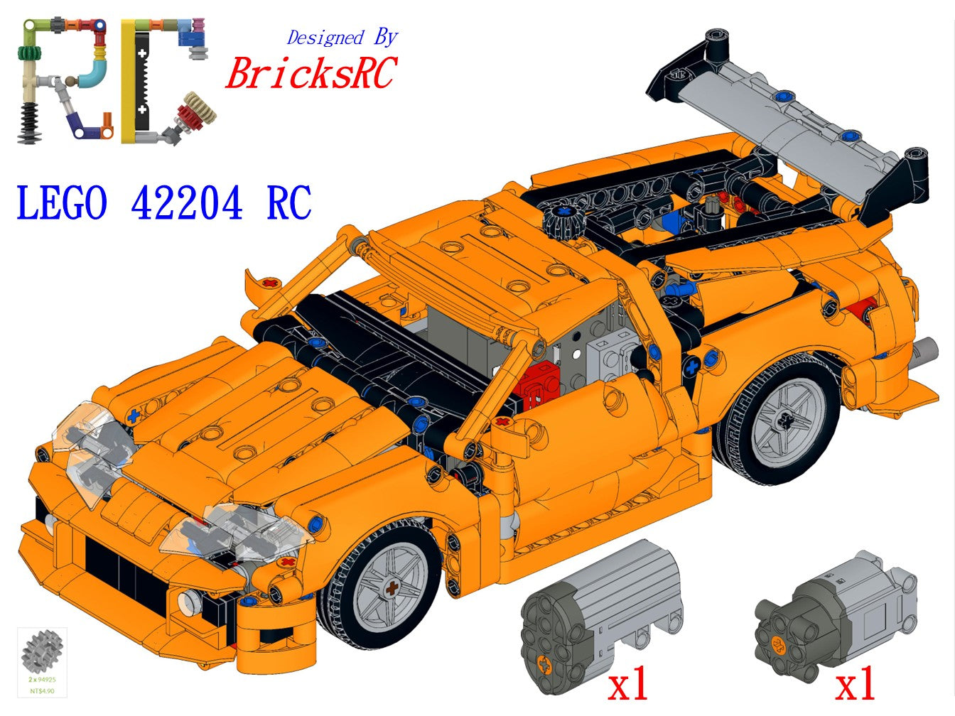 [Instructions] Motorize LEGO 42204 Fast and Furious Toyota Supra MK4