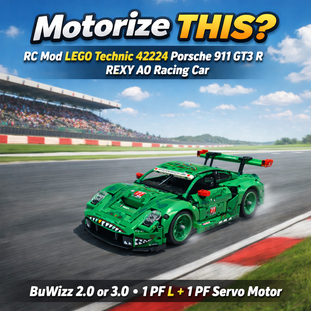 [Instructions] Motorize LEGO Technic 42224 Porsche REXY AO Racing Car